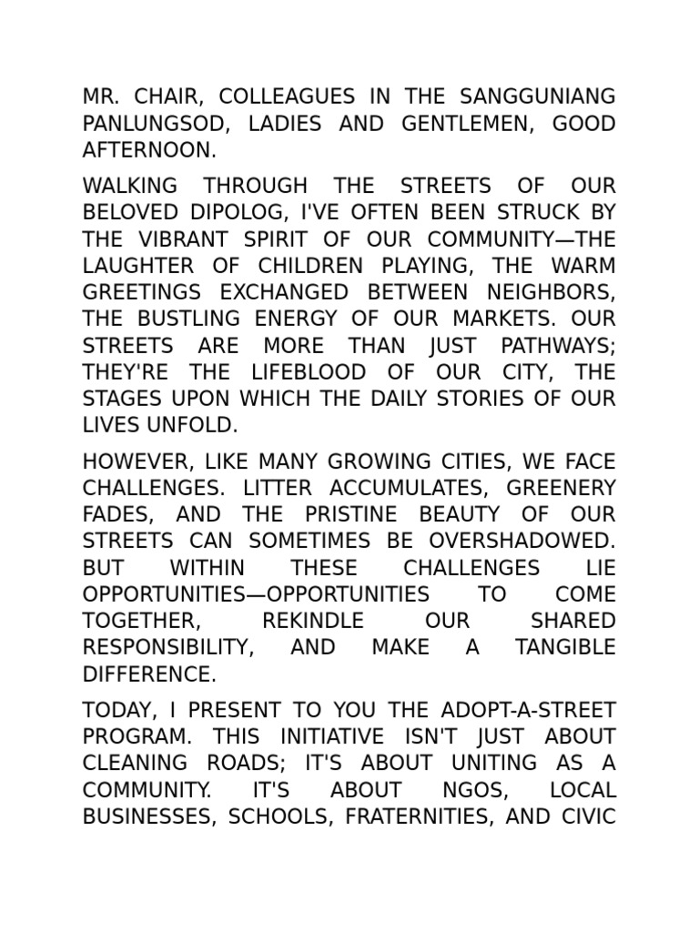 Adopt-A-Street Program | PDF | Travel
