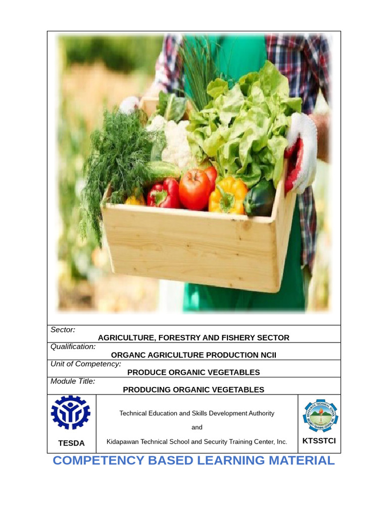 Produce Organic Vegetables Module | PDF