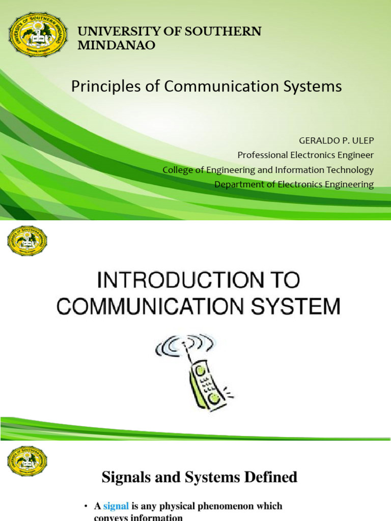 Lecture 2 - Introduction to Communcaion Systems.pptx (3) | PDF
