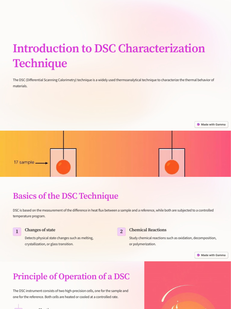 Introduction To DSC Characterization Technique | PDF
