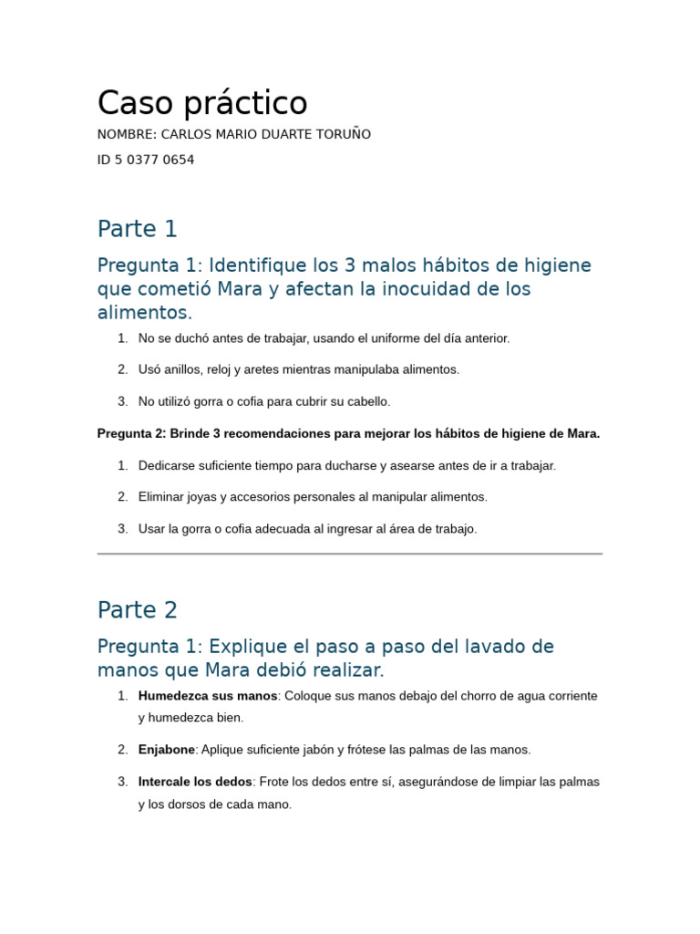 Caso Práctico 2 CARLOS MARIO DUARTE TORUÑO | PDF