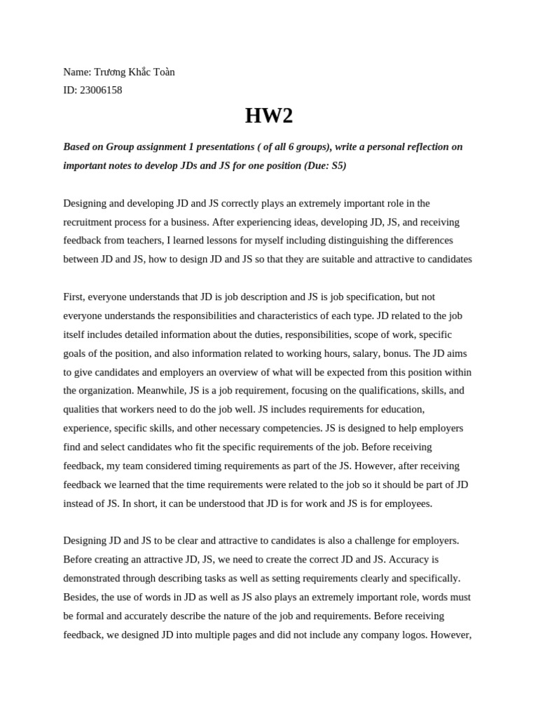 HRM Hw2 Draft | PDF