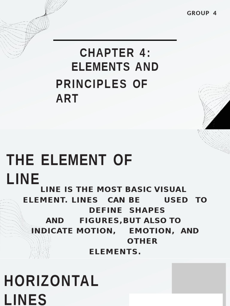 82319a-Group 4 Chapter 4 - Elements and Principles of Art | PDF