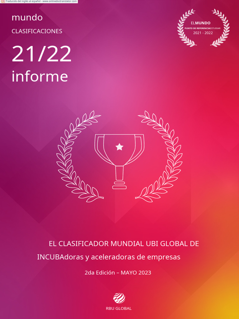 UBI Global - World Rankings Report 2021-2022 (May Edition v3) .En - Es ...