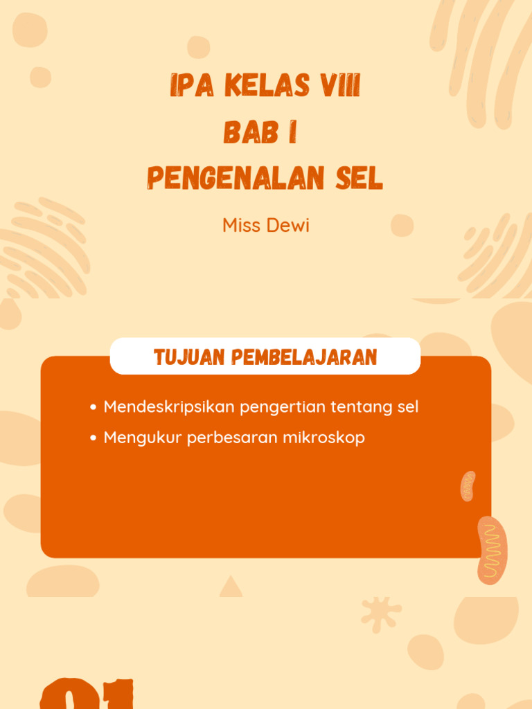 Bab 1 Pengenalan Sel (TP 8.1 & 8.2) | PDF