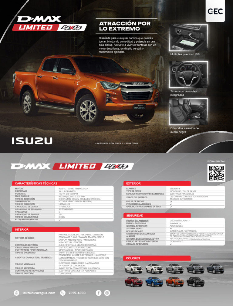 Ficha Tecnica D Max Limited 4x4 2024 | PDF