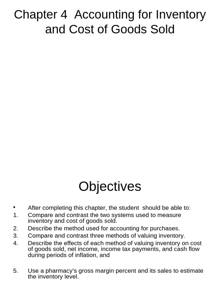Inventory and COGS Accounting Methods | PDF | Cost Of Goods Sold ...