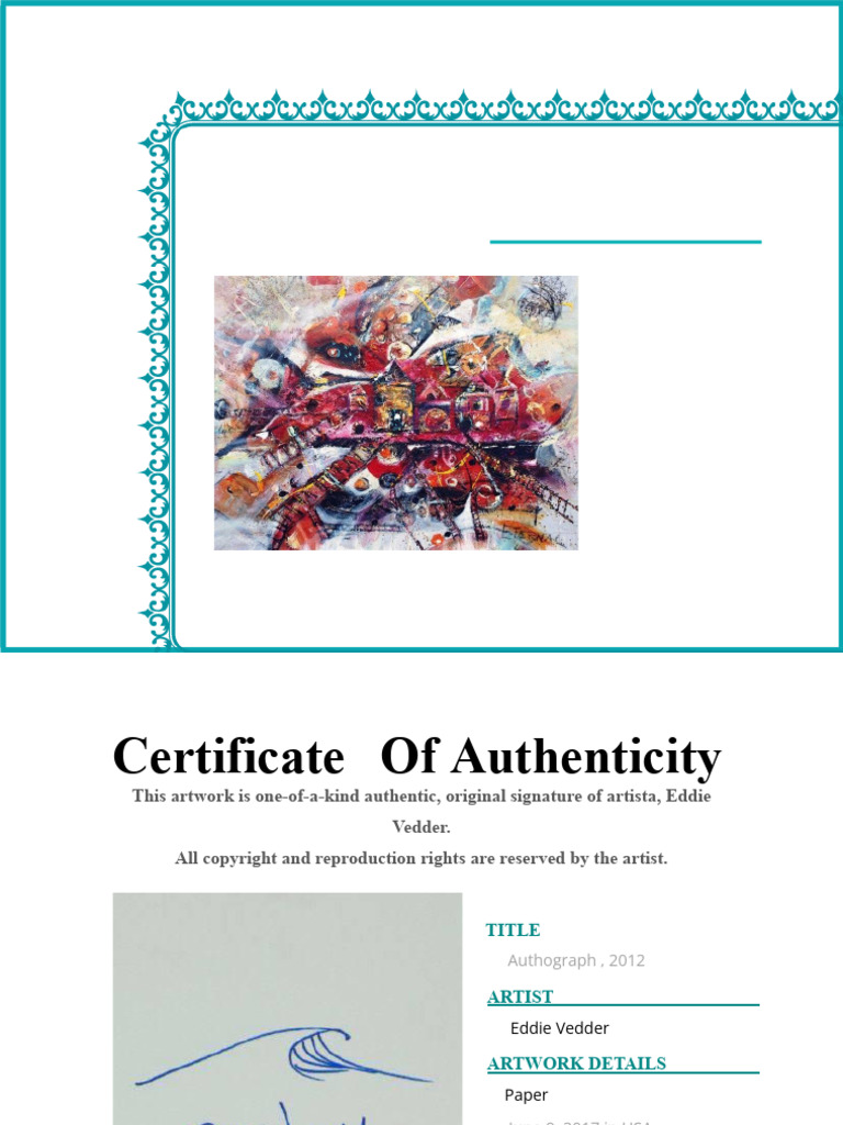 Certificate of Authenticity 12 | PDF