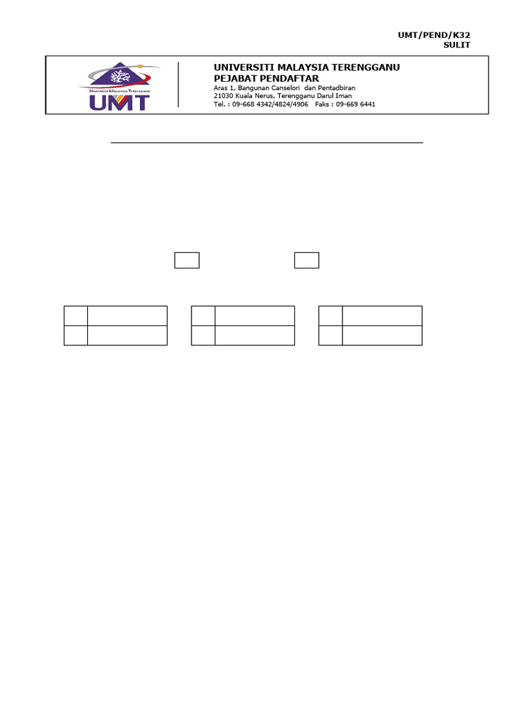 K32 Borang Permohonan Sesi KI | PDF