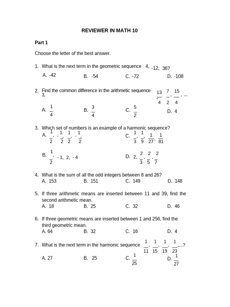Math10 LM U1 | PDF