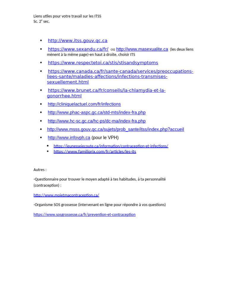 Liens Itss 2024 | PDF