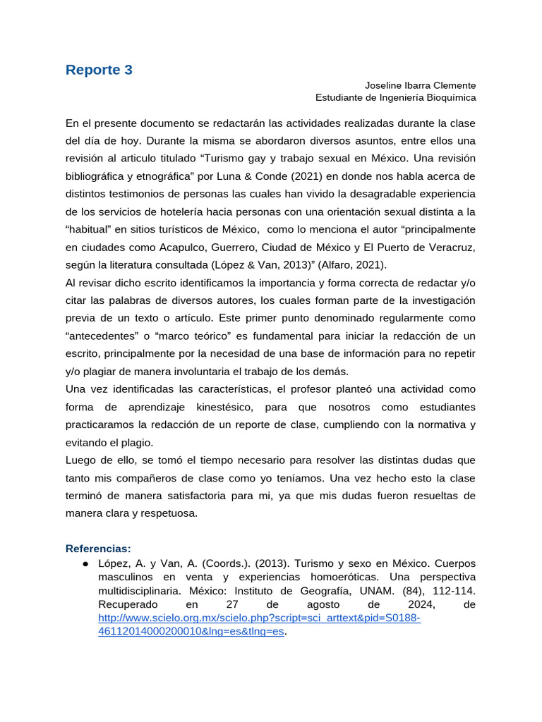 Reporte 3 - Ética - Ibarra | PDF | México