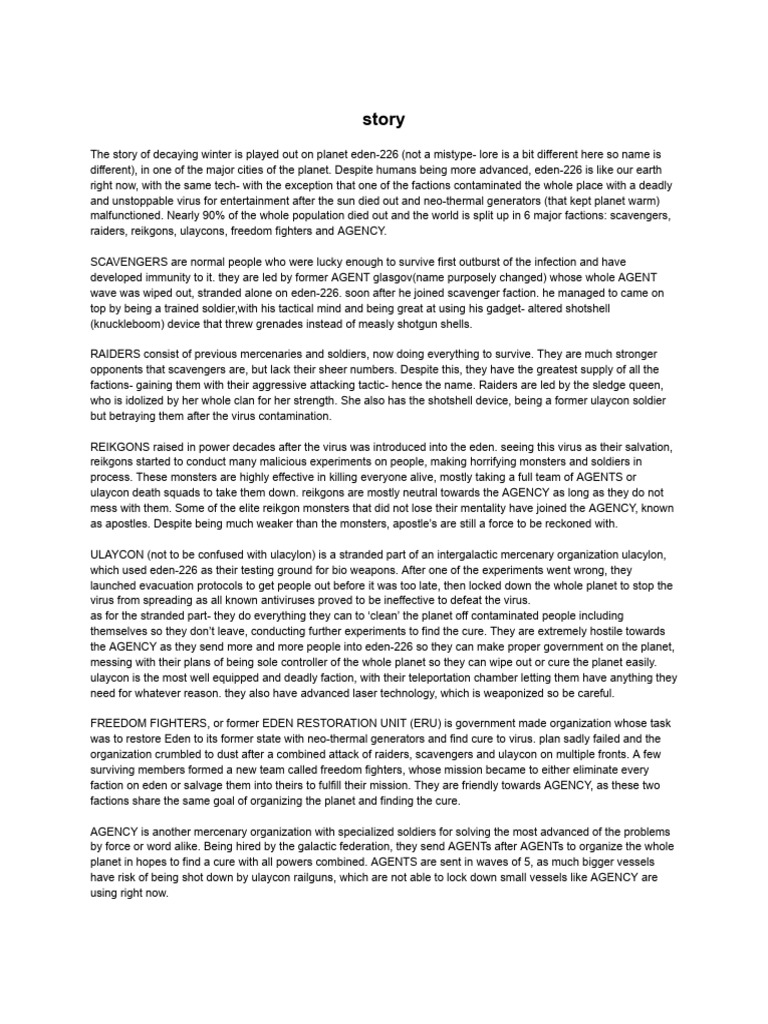 Decaying Winter Into DND - AGENCY Warfare | PDF