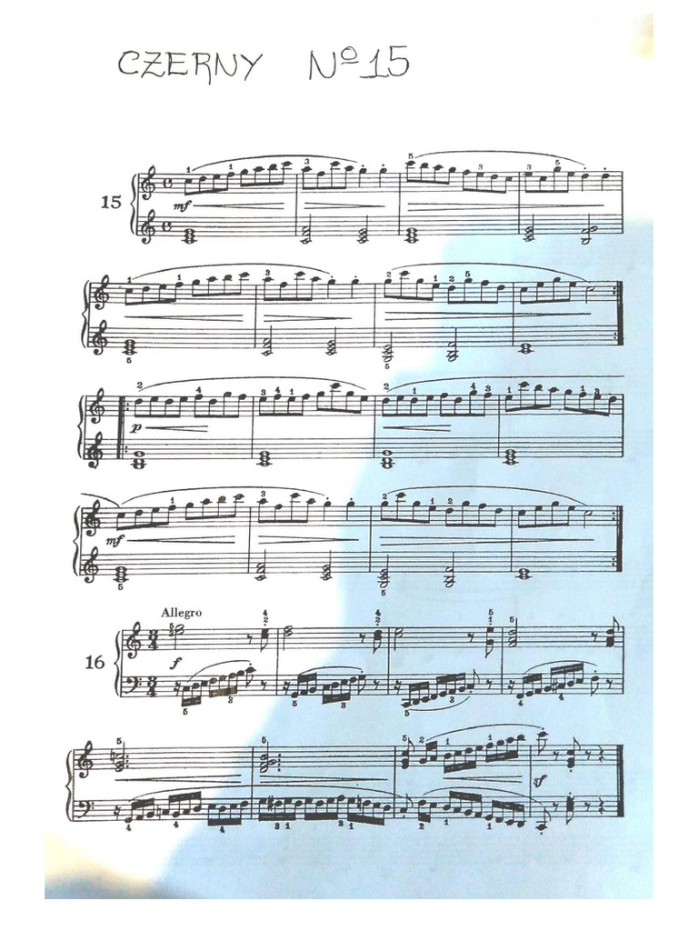 Czerny N°15 - 16 | PDF