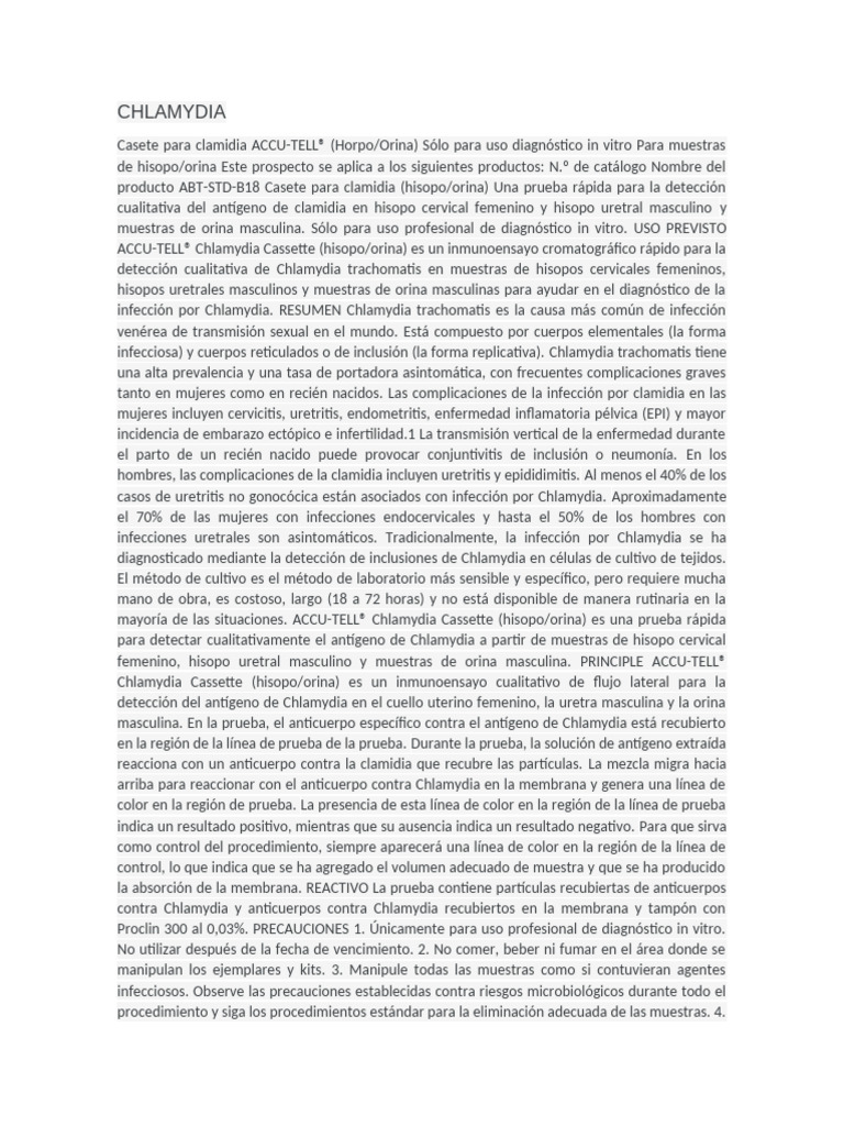Manual Practico para El Diagnóstico de Chlamydia | PDF | Sexual Anatomy | Urology
