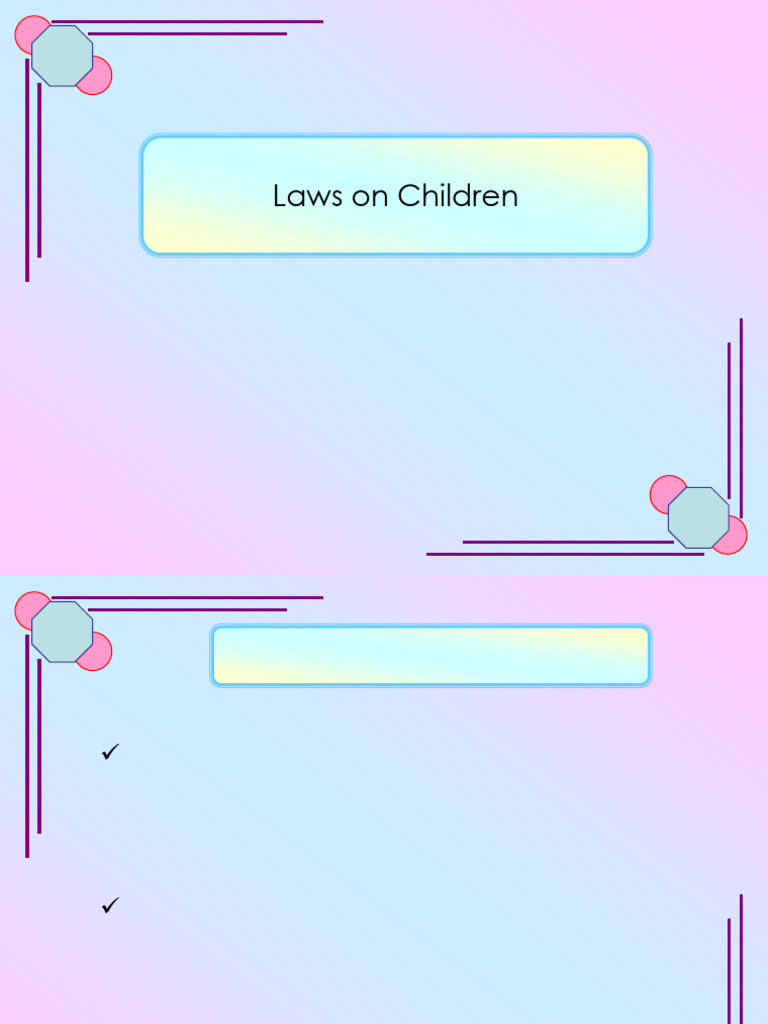 Laws On Children | PDF
