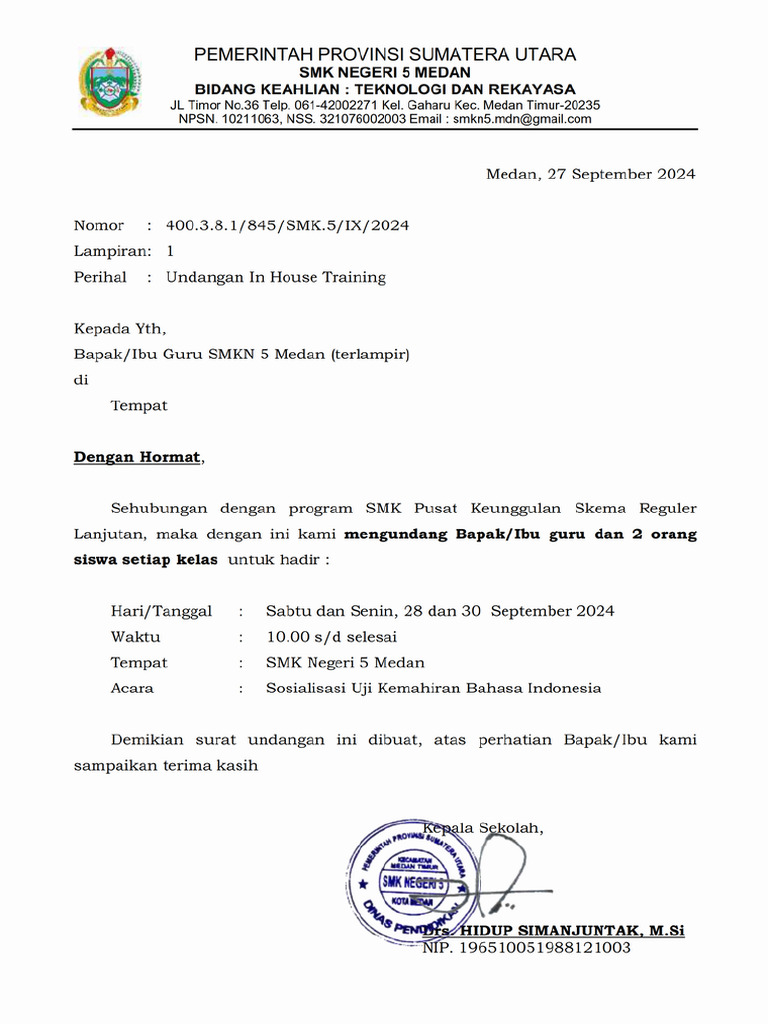 Surat Undangan Iht | PDF