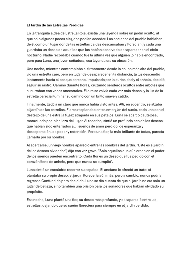 El Jardín de las Estrellas Perdidas | PDF