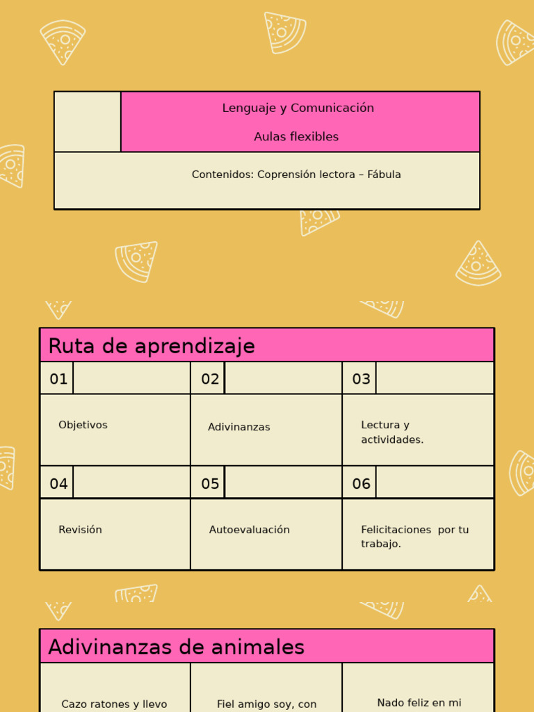 PPT. - Lenguaje. - Comprensión Fábula. | PDF