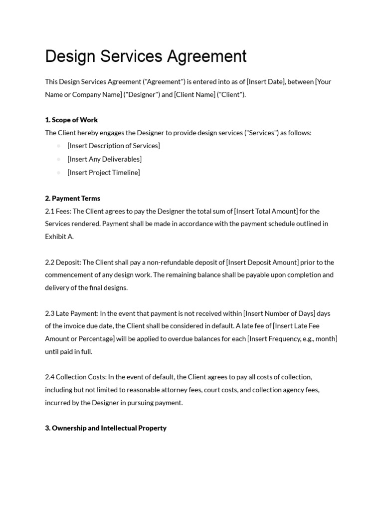 Design Services Agreement | PDF