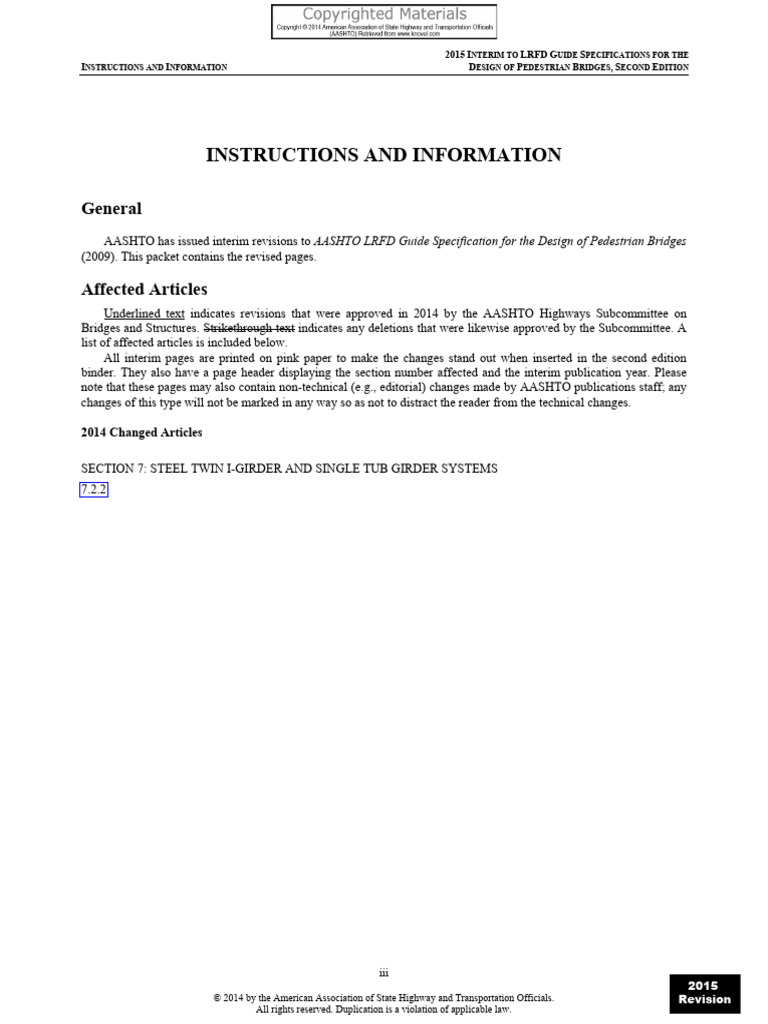 Interim Revisions 2015 | PDF