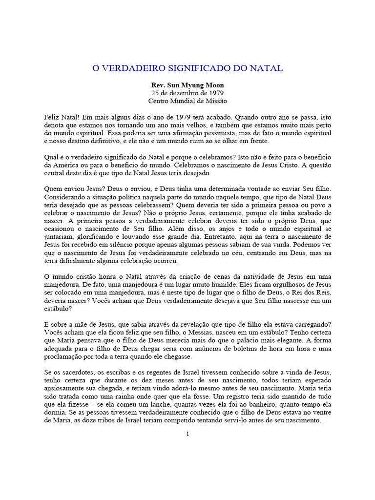 O Verdadeiro Significado Do Natal | PDF