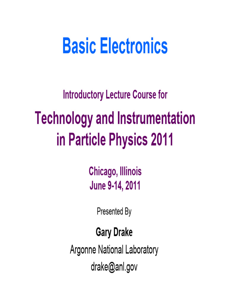 Basic Electronics Session1 | PDF