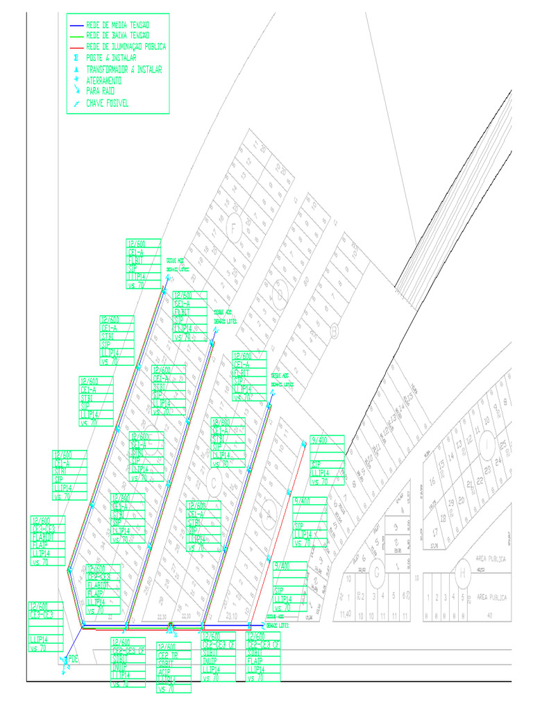 Planta de situação - Distribuição de rede-Model | PDF