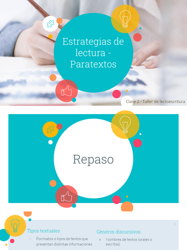 Clase 2 - Paratextos - Estrategias de Lectura | PDF