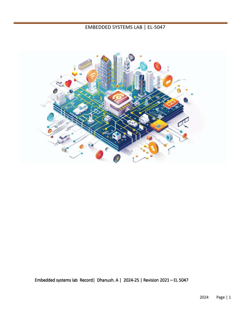 Embedded Systems Lab Record 2021 New Draft1 | PDF