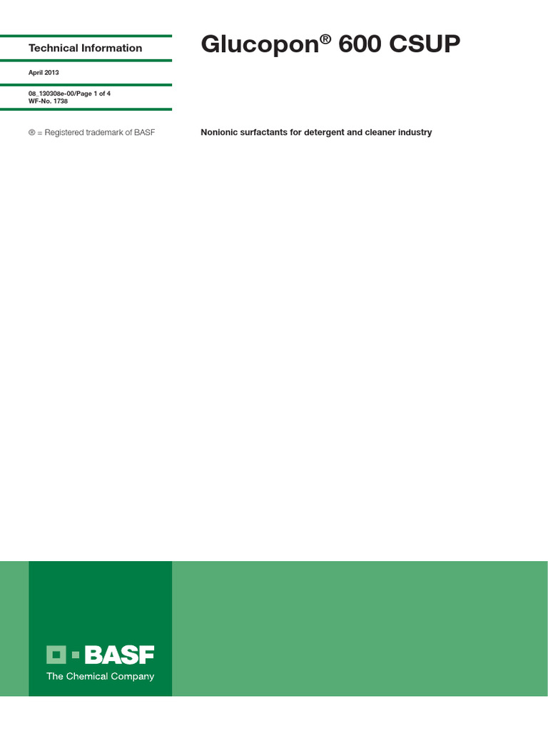 Glucopon 600 CSUP TI en | PDF