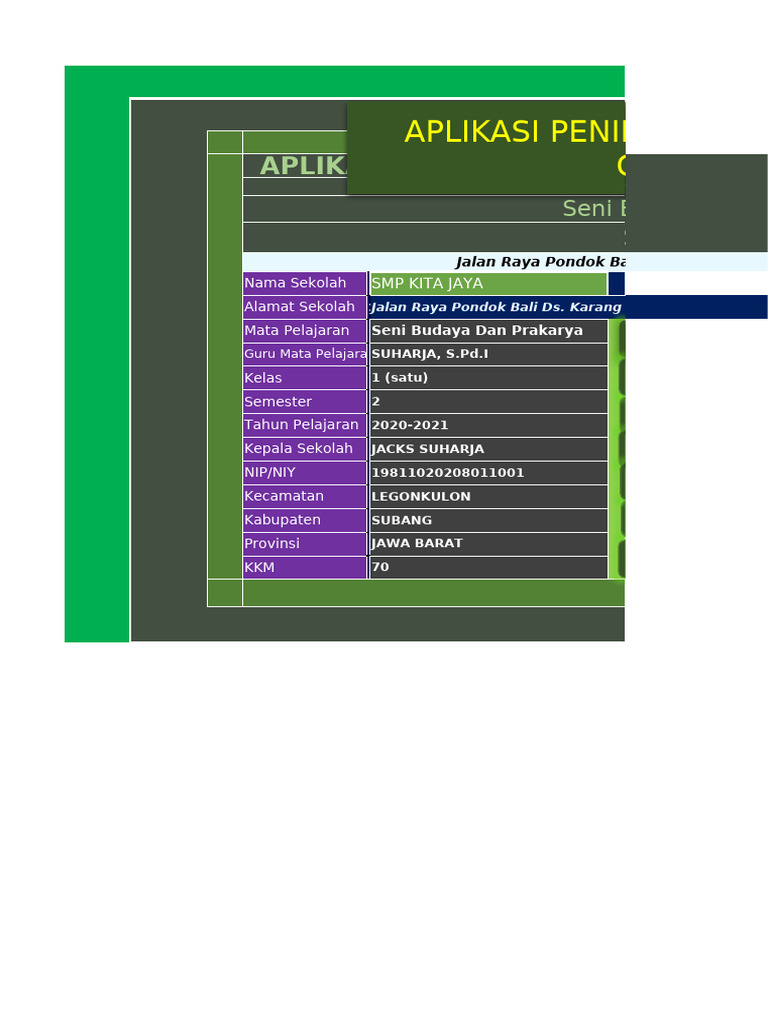 APLIKASI PENILAIAN & ADM. GURU MAPEL | PDF
