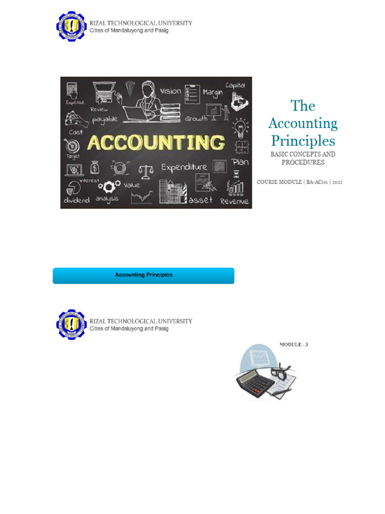 BA AC101 Accounting Principles MODULE 3 | PDF