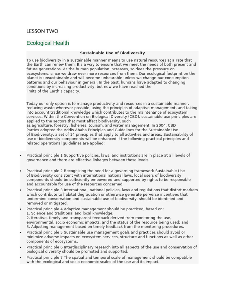 Human Geography Lesson 2 | PDF | Sustainability | Conservation Biology