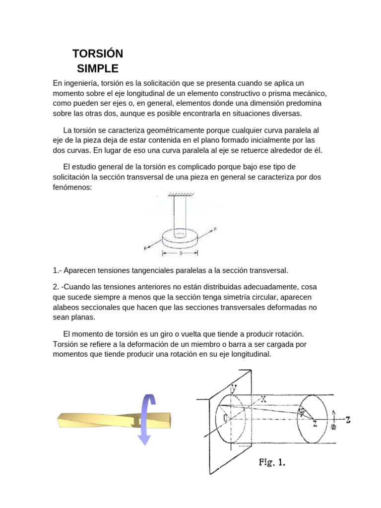 Torsión en Ingeniería: Conceptos Clave | PDF