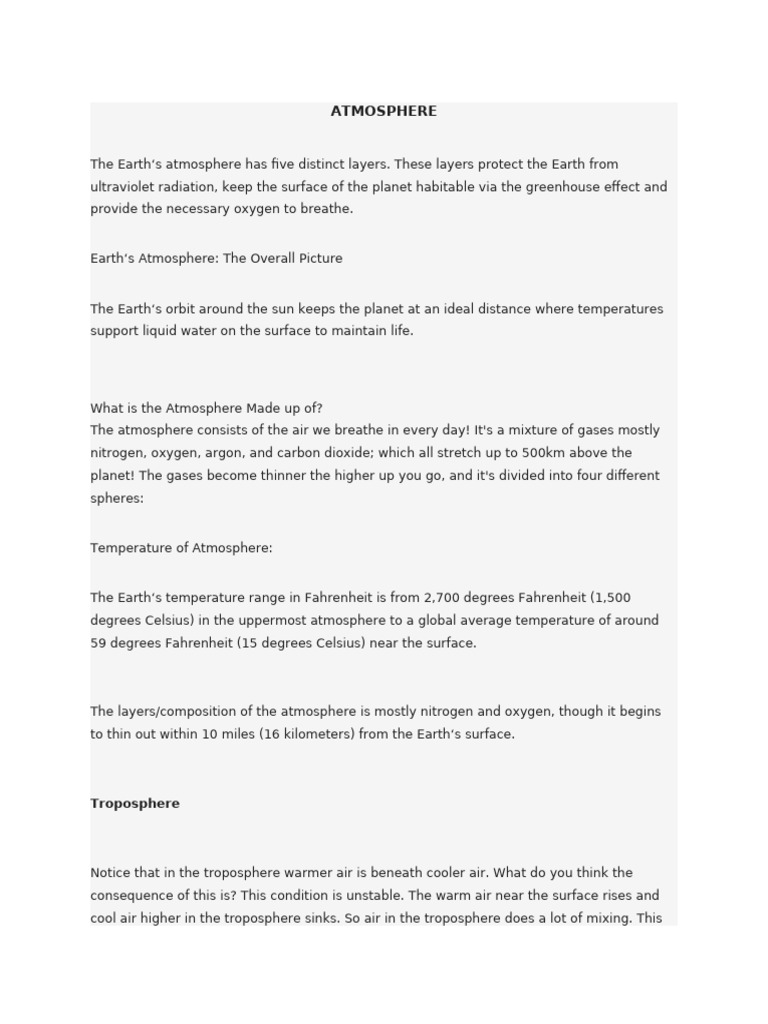 Physical Geography Lesson 2 | PDF | Atmosphere Of Earth | Social Science