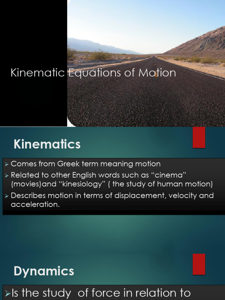 Kinematic Equations and Motion Analysis | PDF | Acceleration | Velocity