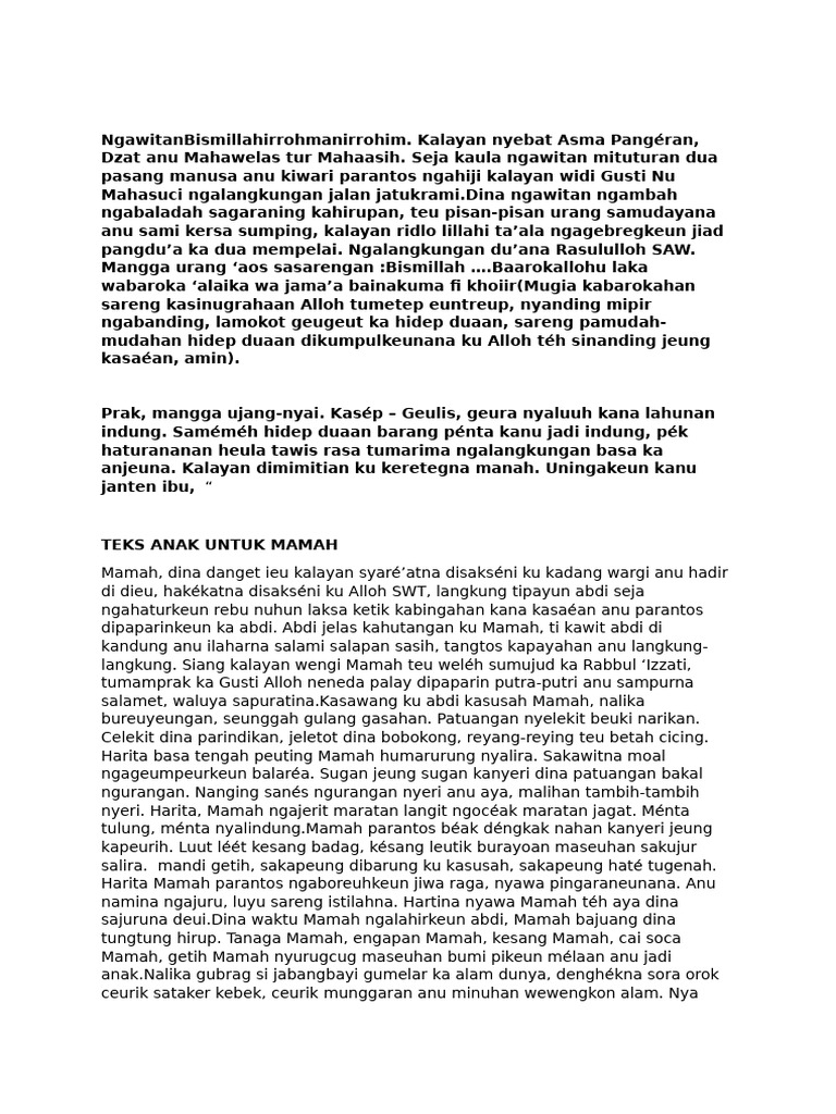 teks sungkem nikah | PDF