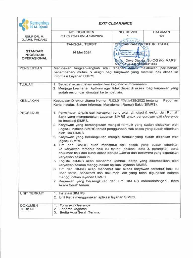 Spo Exit Clearance | PDF