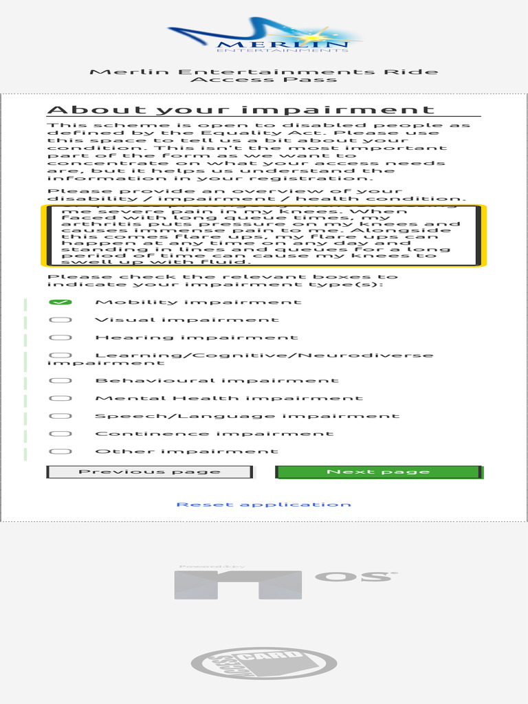 Merlin - Application Form | PDF