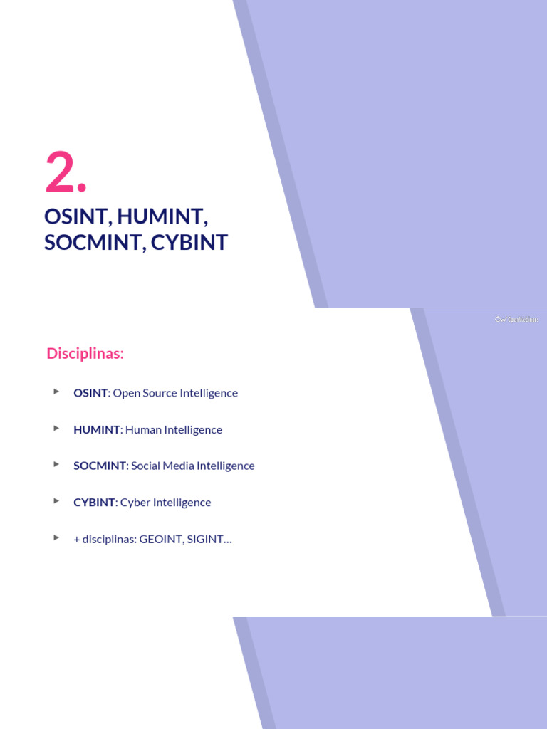 2.2 Osint, Humint, Socmint, Cybint | PDF