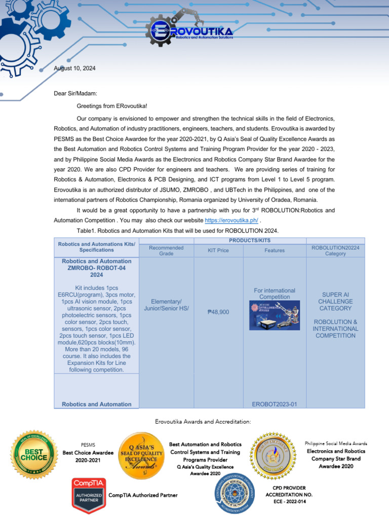 ROBOLUTION Qoutation 2024 1 | PDF