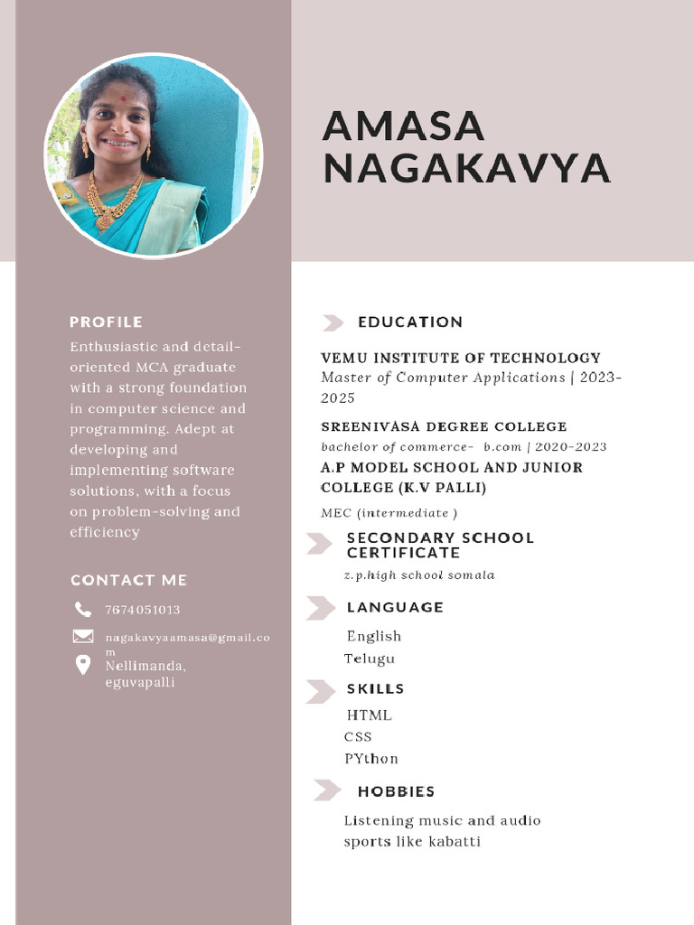 Naga Kavya Resume | PDF