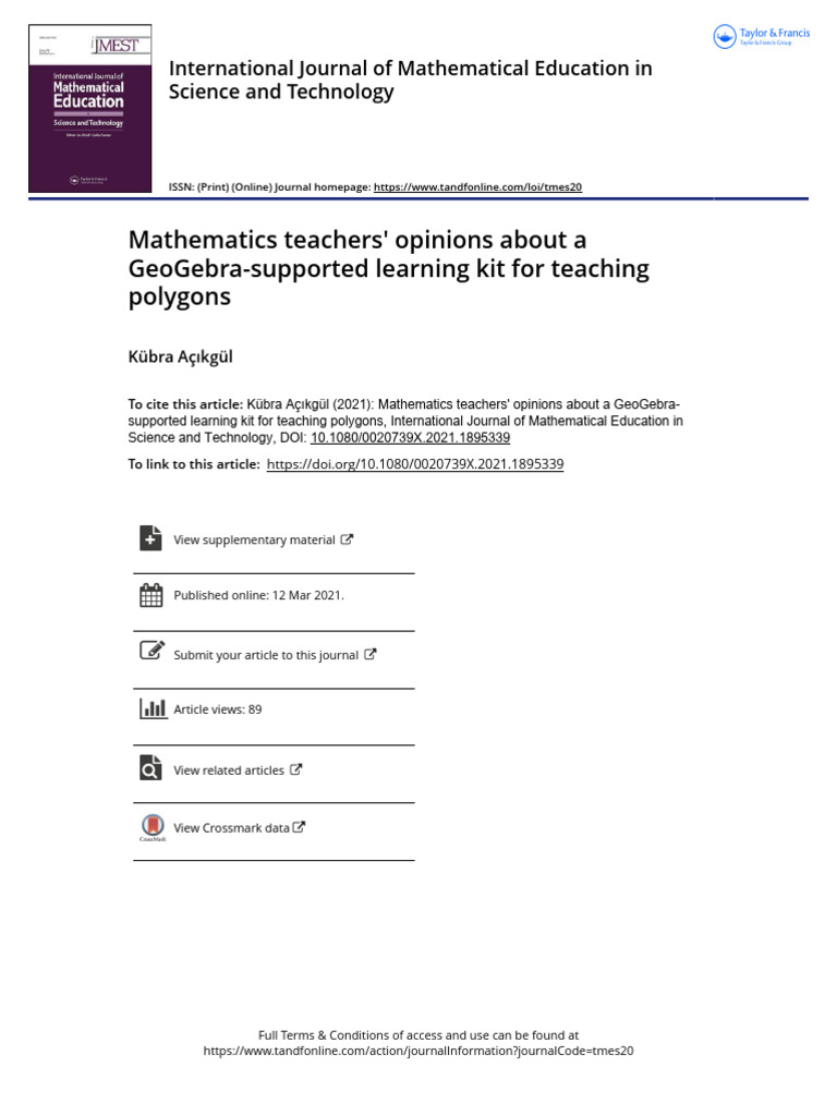 2021 Geogebra Polygons | PDF