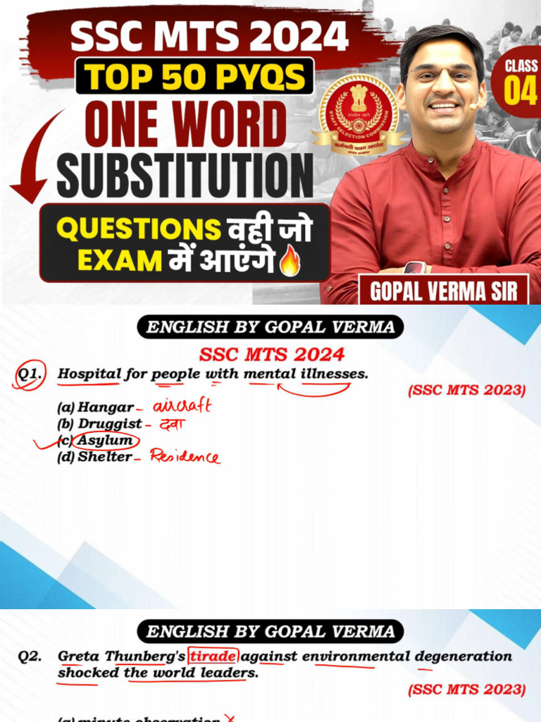 SSC MTS 2024 (OWS) 2024 Class 4 16 September | PDF