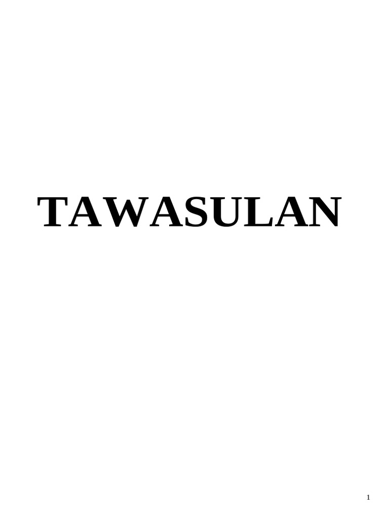 TAWASUL | PDF