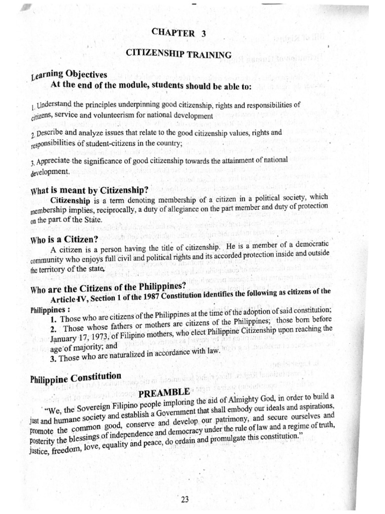 Citizenship-Training | PDF