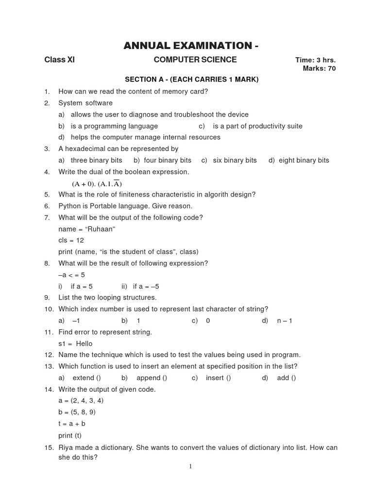 Model Exam | PDF