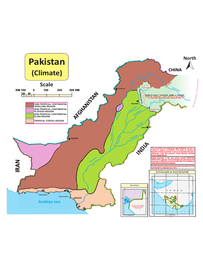 Climate Map of Pakisatn Eng | PDF | Pakistan | South Asia