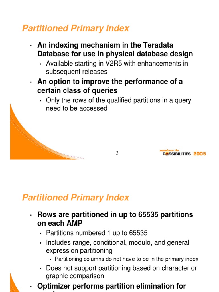 Teradata PPI | PDF | Database Index | Computer Data